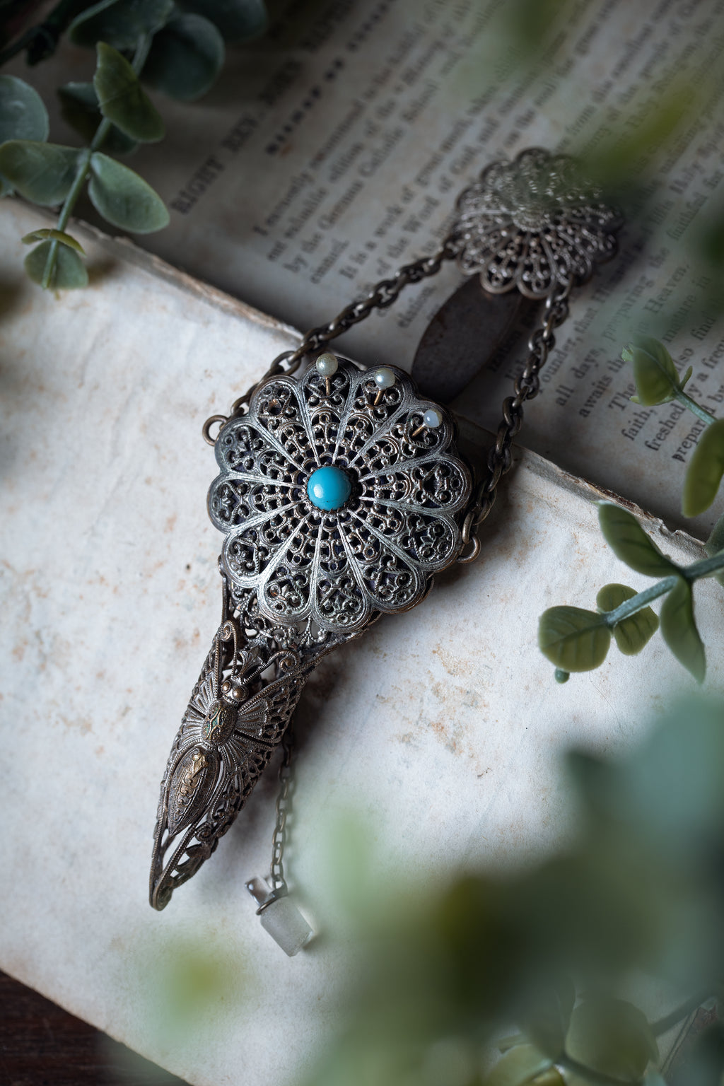 Victorian Art Nouveau Perfume and Mirror Chatelaine – The Veiled Mirror