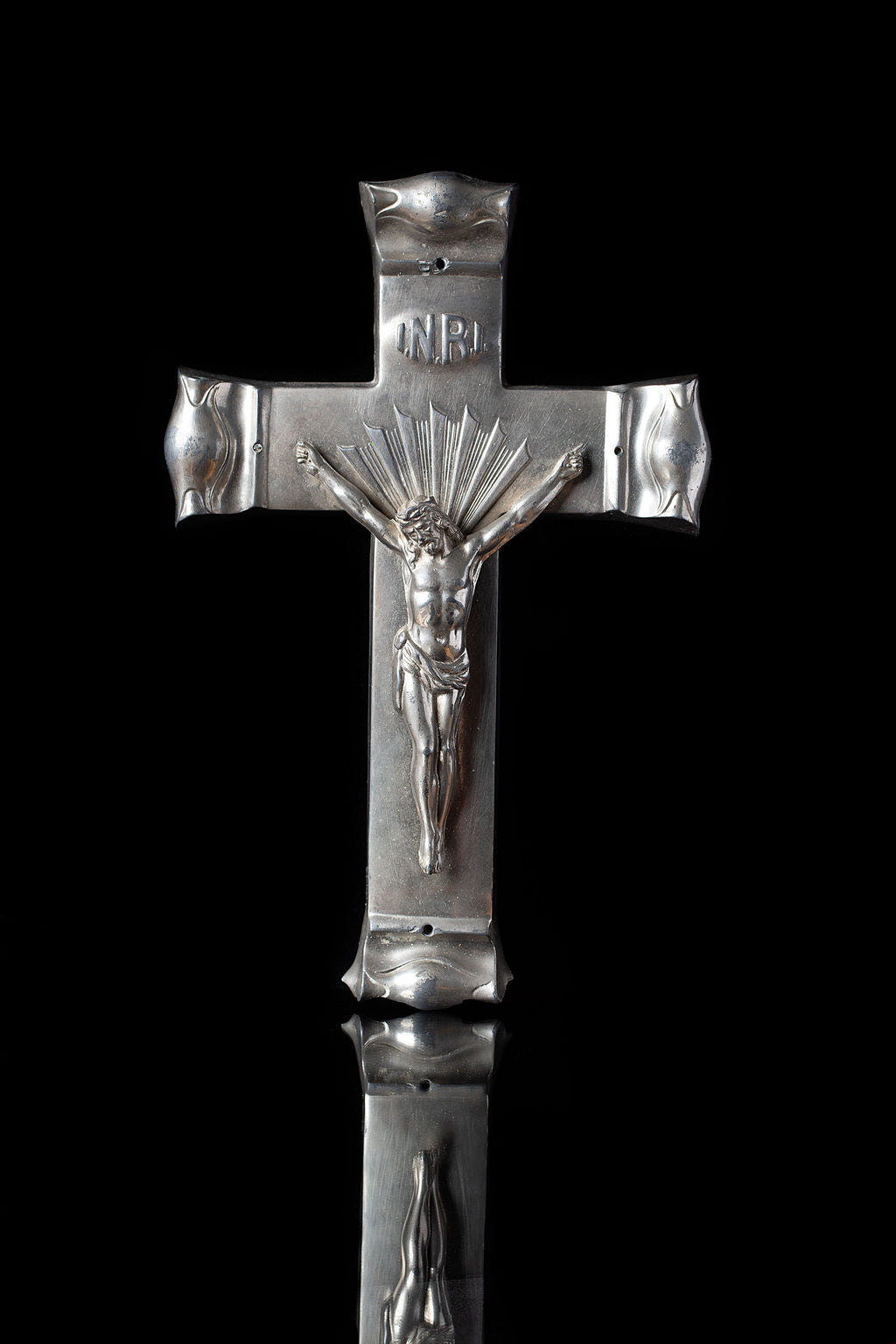 S & Co. Metal Crucifix Coffin Plate – The Veiled Mirror