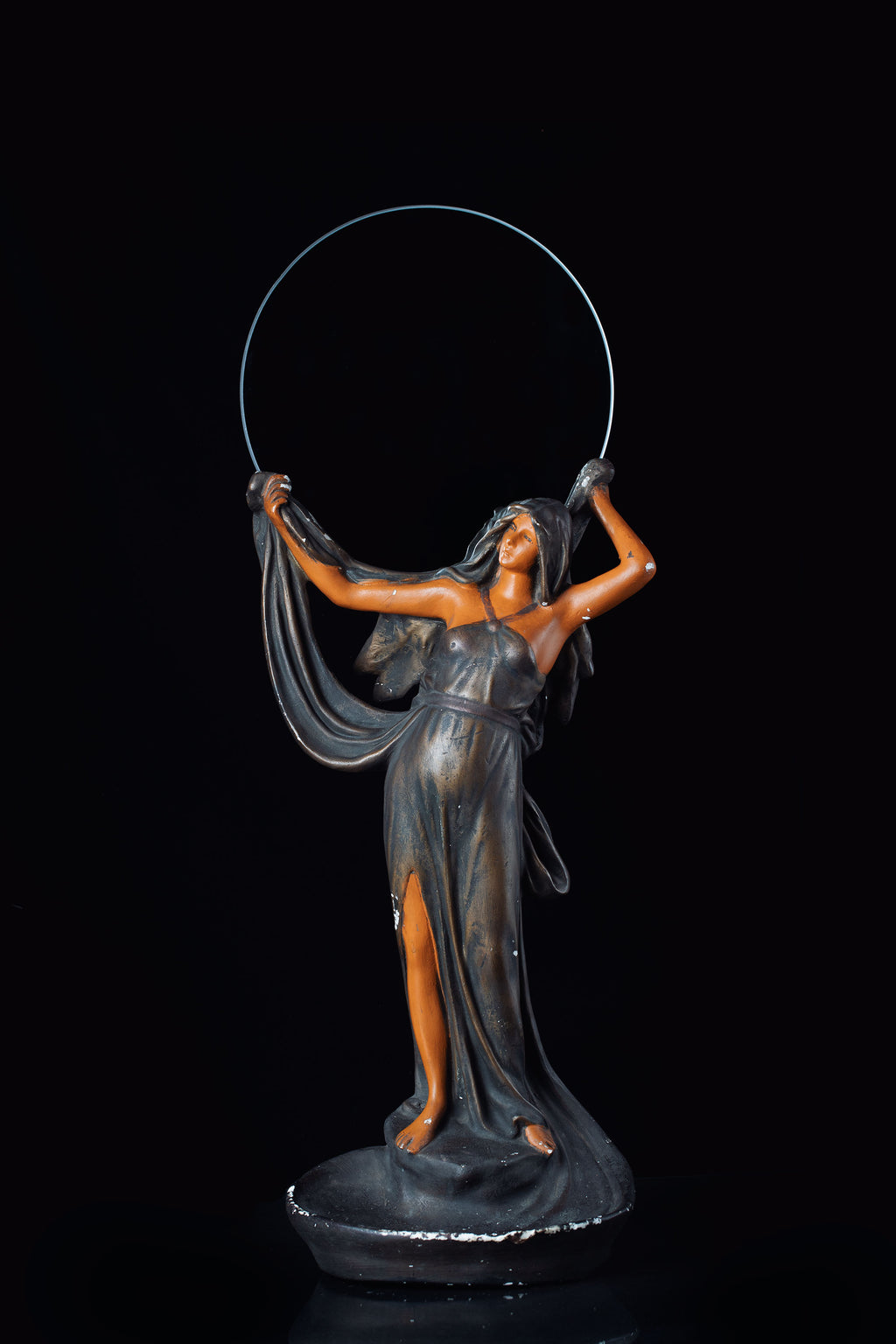 Art Nouveau Chalkware Nymph Goddess Vanity Mirror – The Veiled Mirror