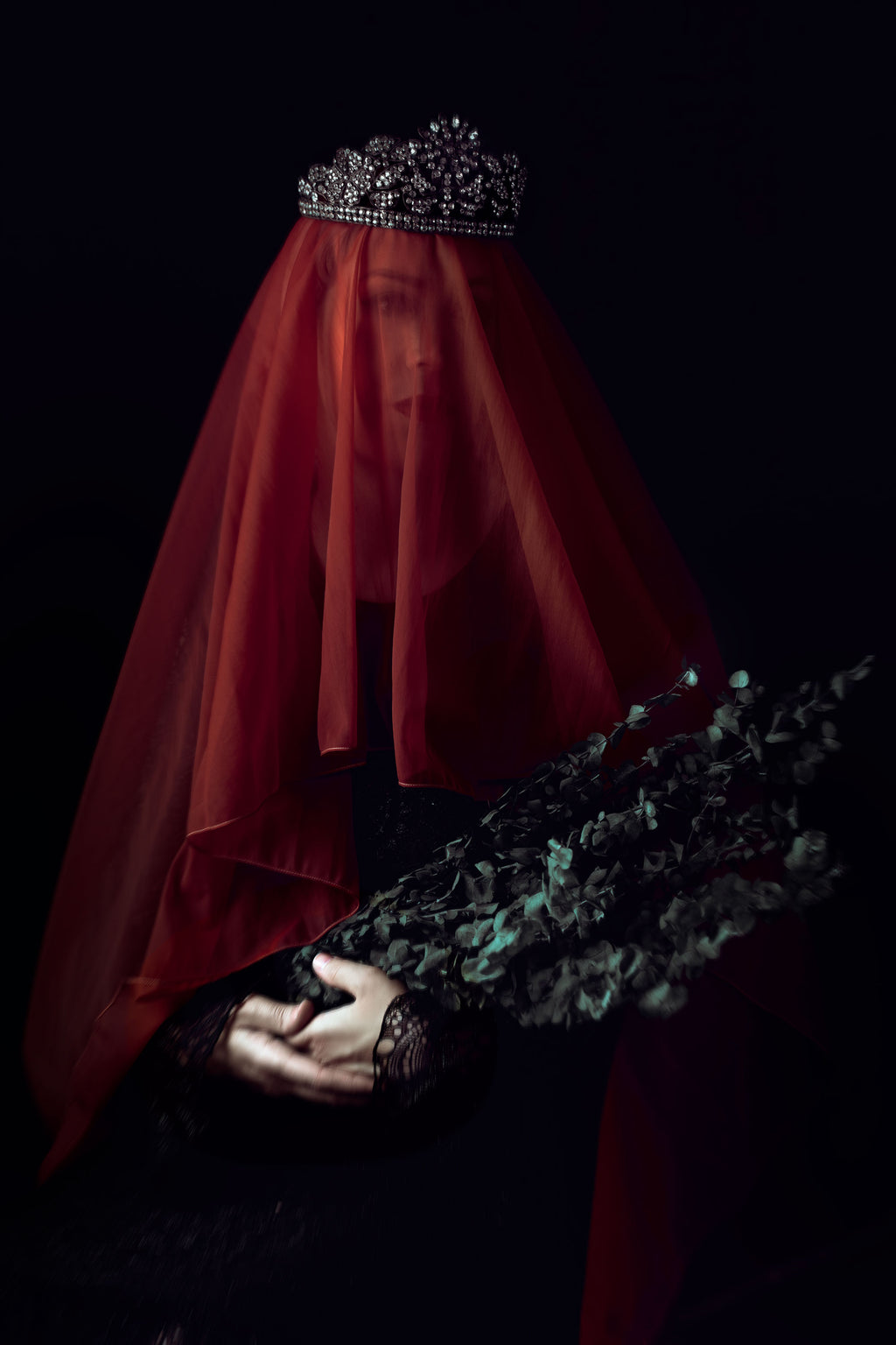 Antique French Rhinestone Floral Wedding Crown – The Veiled Mirror