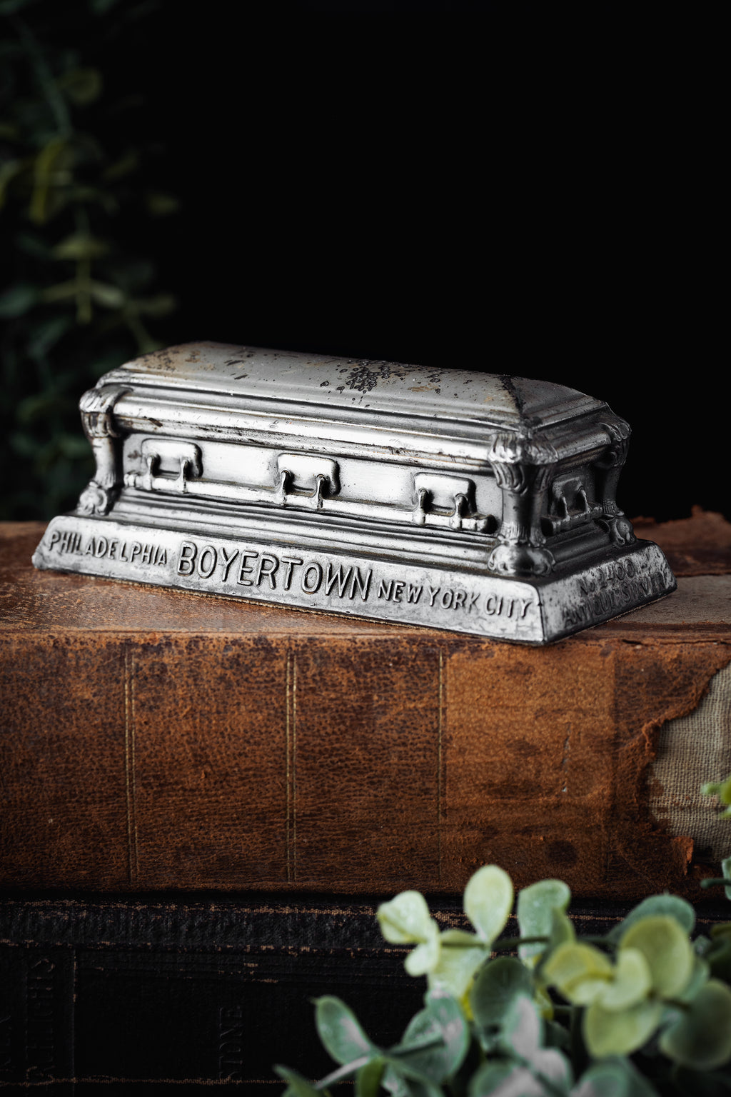 1930s Boyertown Casket Company Advertising Paperweight – The Veiled Mirror