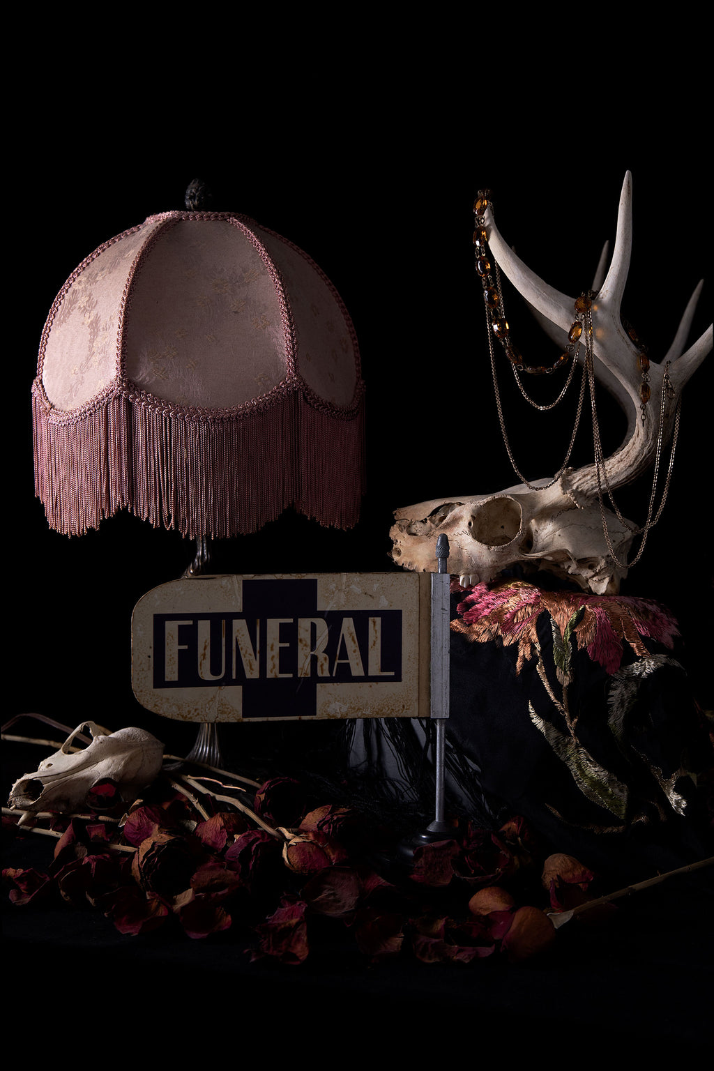 Vintage Magnetic Funeral Car Flag – The Veiled Mirror