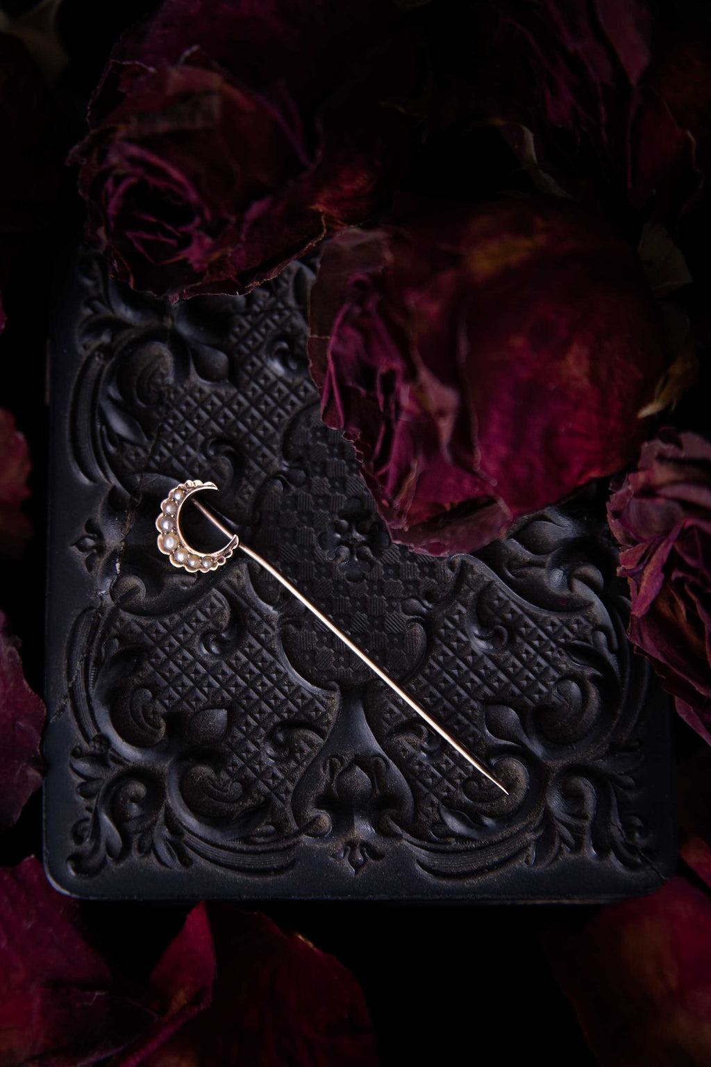 Late Victorian Crescent Moon Stick Pin – The Veiled Mirror